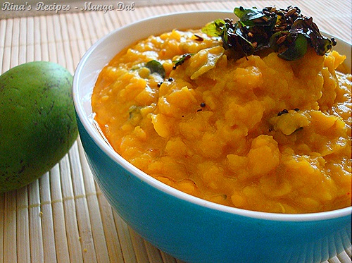 Rina's Recipes: Mango Dhal - Andhra's Favourite